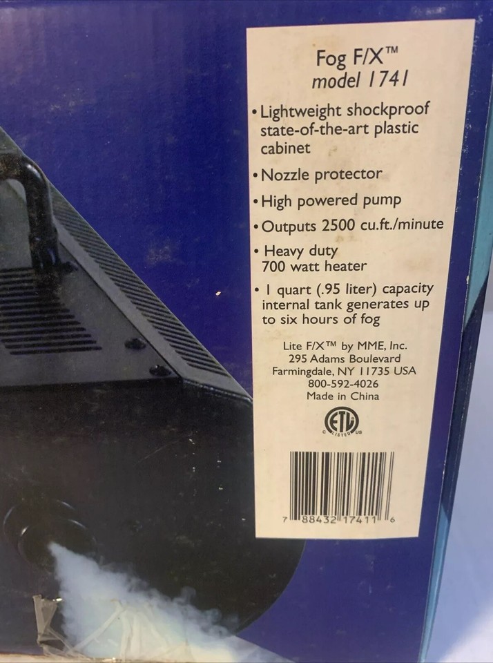 Lite F/X Fog Maker Machine Model 1741 With Wired Remote Control ...