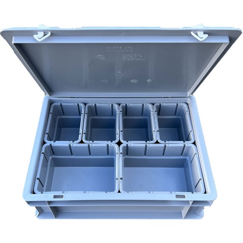 Werkstattbox Lagerbox mit Sortimentskästen und Deckel Eurobox UNISTA ...