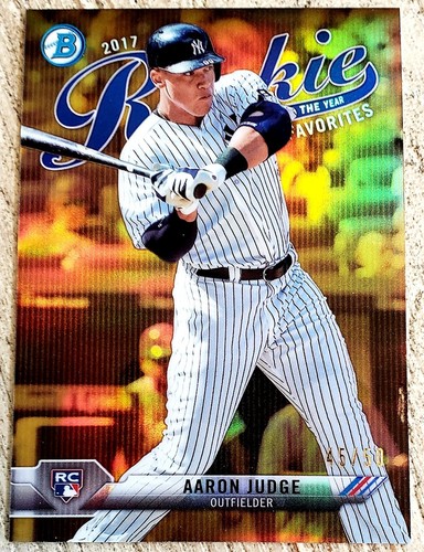 2017 Bowman Chrome ROY Favorites #ROYF-9 Aaron Judge 🪙Gold 45/50🪙 | eBay