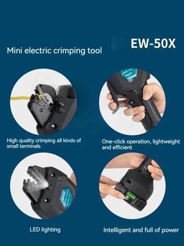 18V Electric Crimping Tool Terminals Pre-Insulated Tubular EW-50X ...