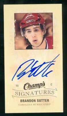 2009-10 Upper Deck Champ's Signatures #CSBS Brandon Sutter AUTO - NM-MT ...
