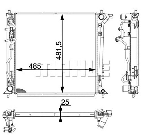 MAHLE Radiator For HYUNDAI Tucson 15- 25310D7500 | eBay