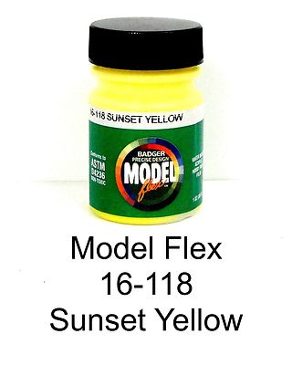 Badger Model Flex 16-118 Sunset Yellow 1 oz Acrylic Paint Bottle | eBay