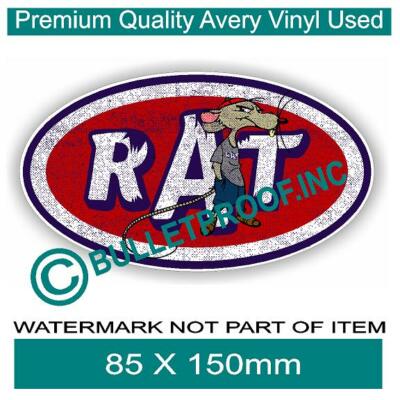 VINTAGE RAT ROD Decal Sticker 4 Man Cave Rat Hot Rod Vintage Americana ...