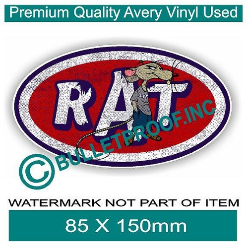 VINTAGE RAT ROD Decal Sticker 4 Man Cave Rat Hot Rod Vintage Americana ...