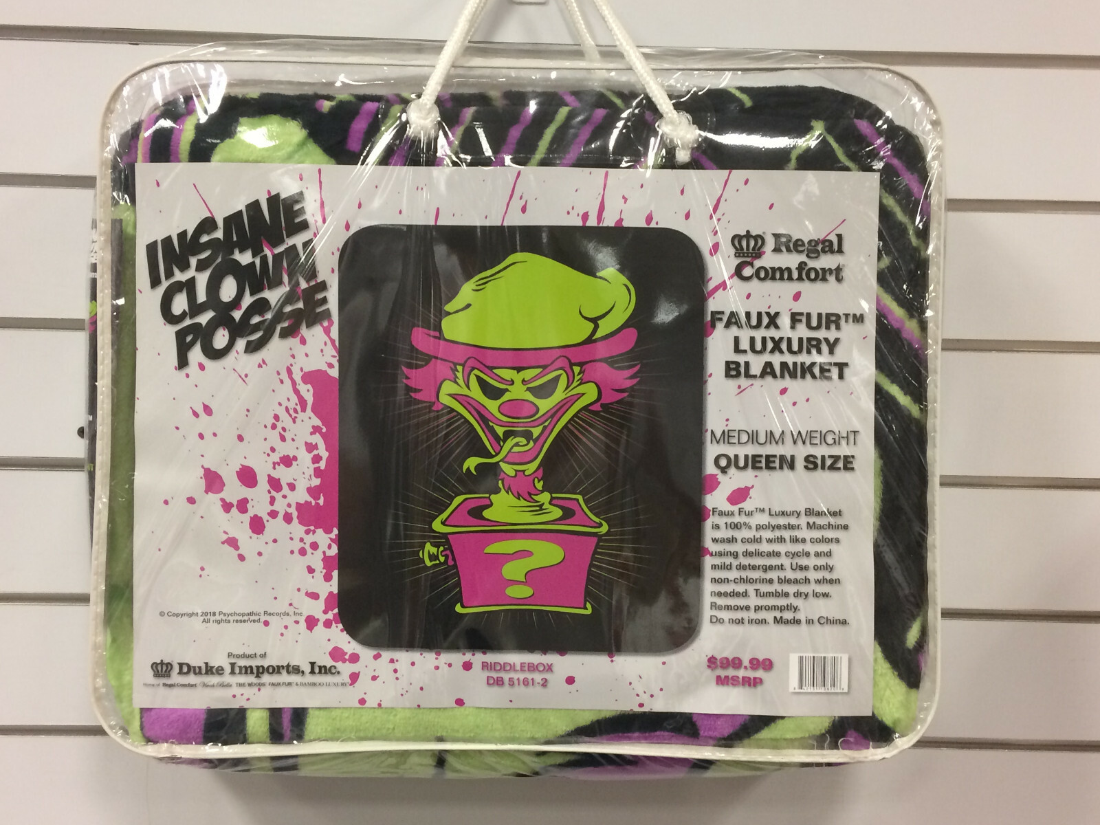 Insane Clown Posse ICP Riddle Box Queen Size Blanket Juggalo Juggalette ...