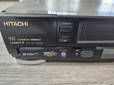 Hitachi UX617A UltraVision Hi-Fi Stereo VHS VCR w/Commercial Skip | eBay