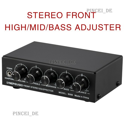 B056 Front Stereo EQ Effector Preamplifier Treble Mid-Tone Bass For 3 Mixers | eBay