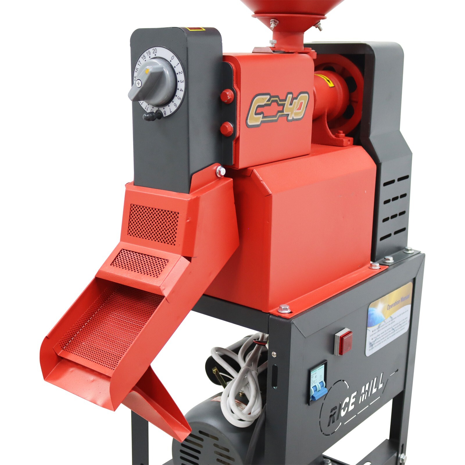 220V Rice Sheller Peeling Huller Machine 2.4HP Powerful Rice Miller ...