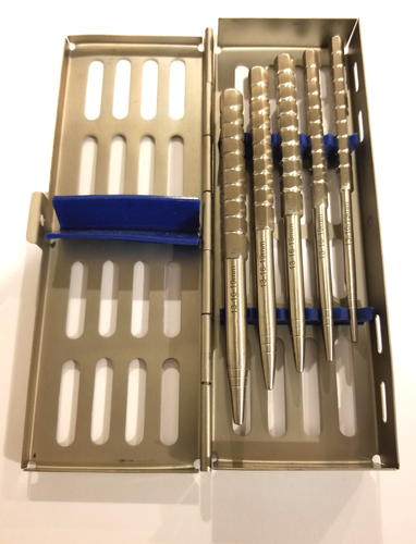 Surgical Dental Implant 5 piece Bone Spreader Kit W/Cassette (Buy 10 ...