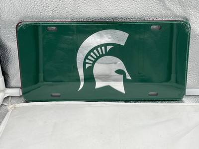 Michigan State Spartans NCAA Green Mirrored Laser Cut License Plate ...