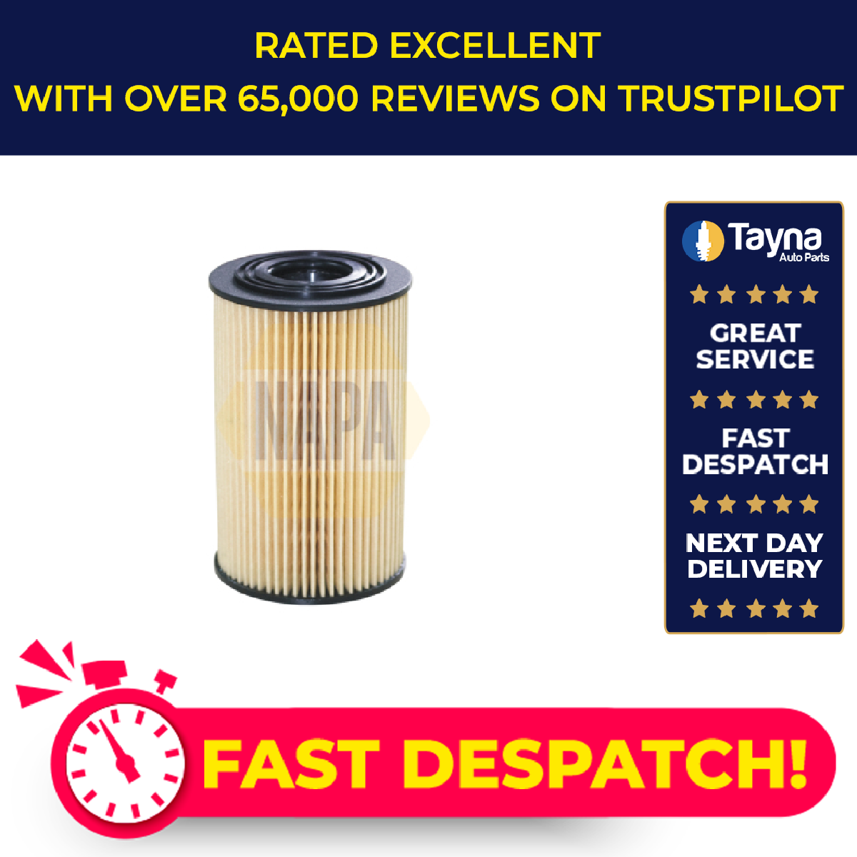 Oil Filter fits HYUNDAI ix20 JC 1.4D 1.6D 10 to 19 NAPA 263202A500 ...