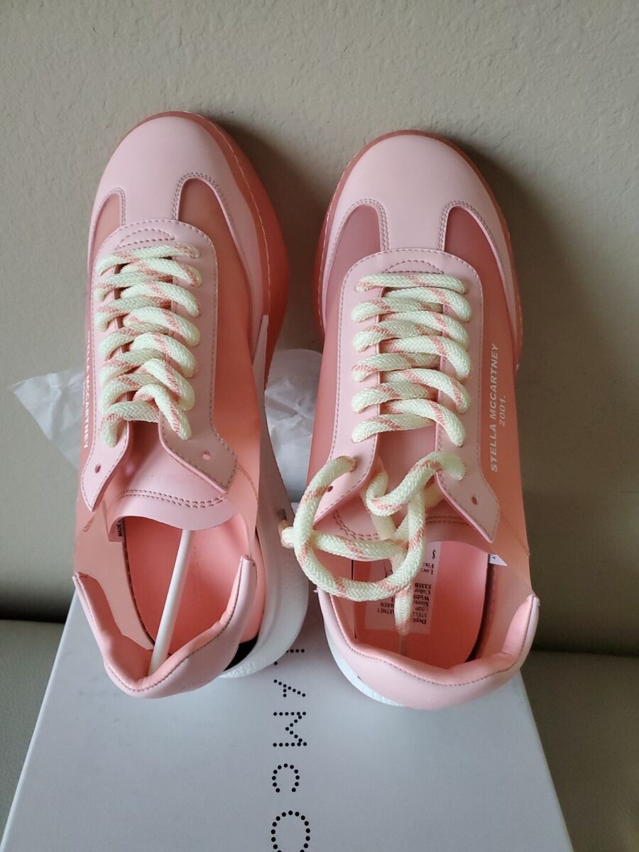 Stella McCartney Women's Pink Loop Transparent Sneakers Stella McCartney Women's Pink Loop Transparent Sneakers