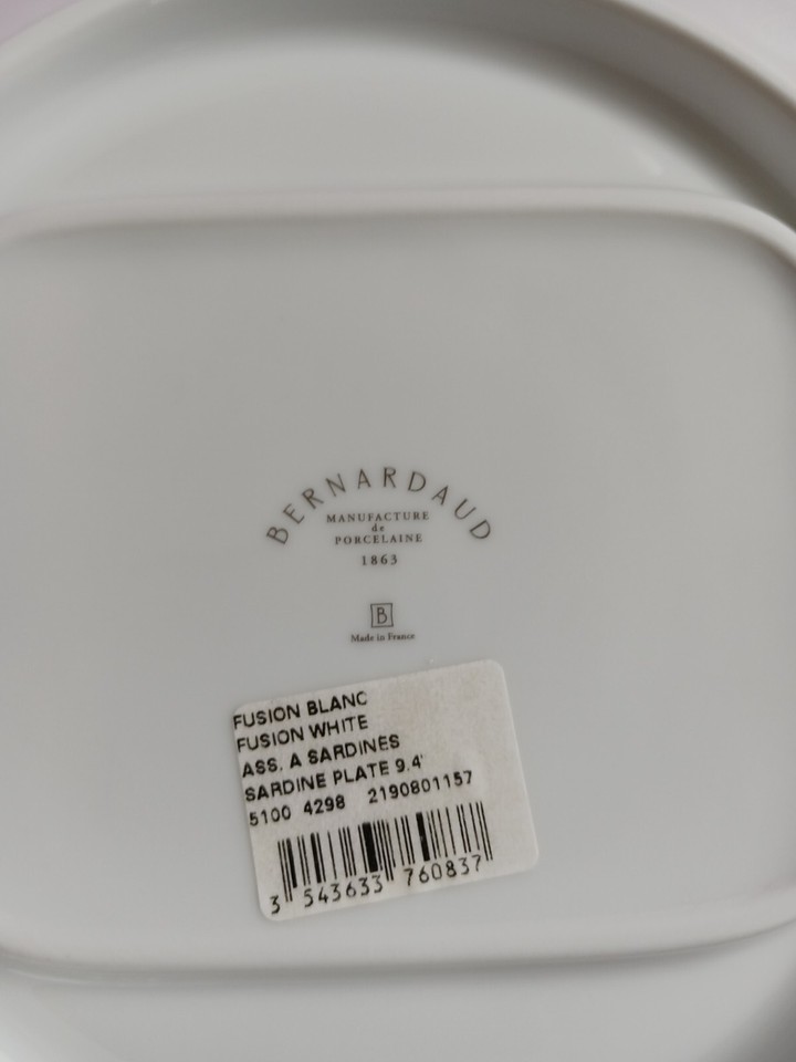 NEW! Bernardaud Sardine Serving Plate Fusion White | eBay