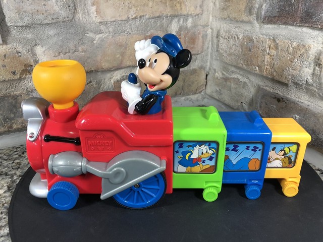 Vintage Disney Mickey Mouse Moving Expanding Toy Train 2000 Mattel ...