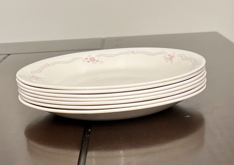 Corelle ENGLISH BREAKFAST Pattern Set Of SEVEN Salad Plates 6 3/4” | eBay