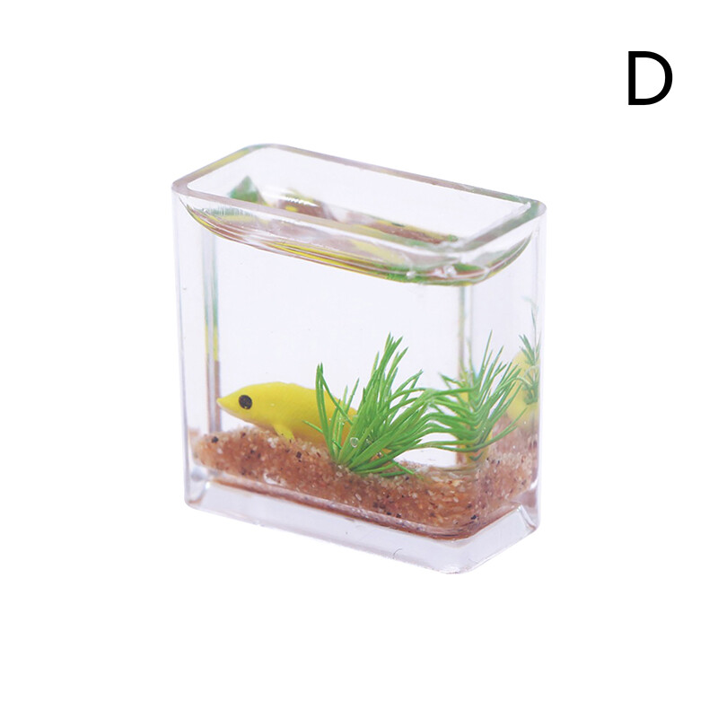 1pc 1:12 Dollhouse Miniature Fish Tank Simulation Aquarium Model Home ...
