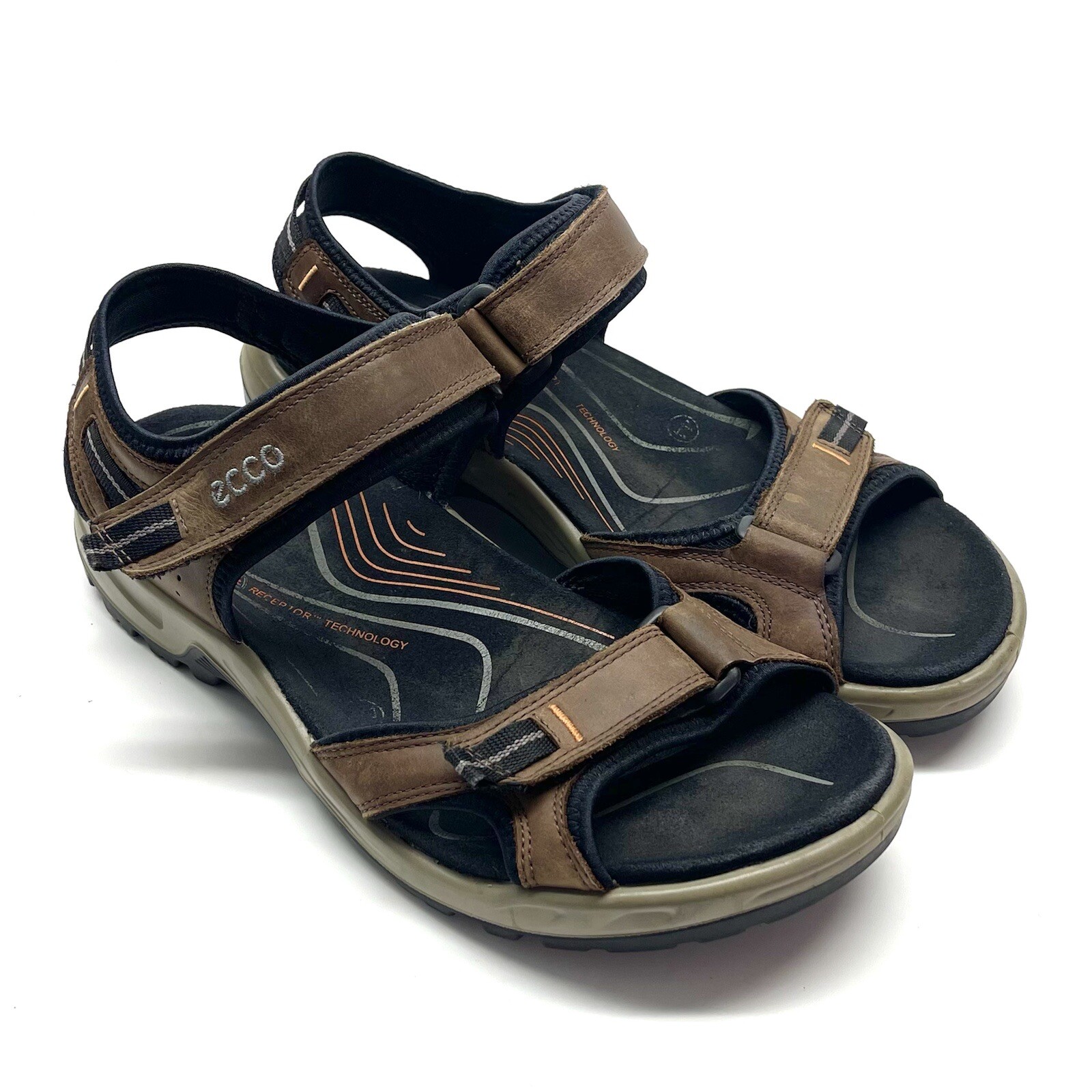 ECCO Offroad Receptor Men’s Leather Adjustable Strap … - Gem