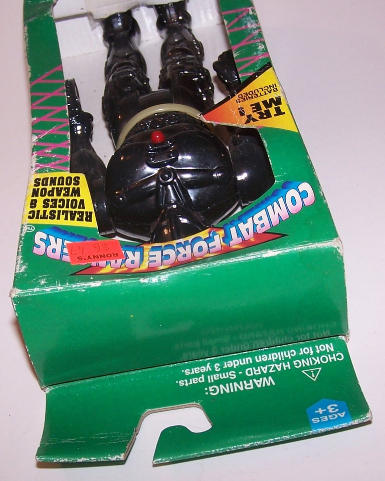 1995 Combat Force Rangers Black Ranger Power Rangers Knock Off 7.5 ...