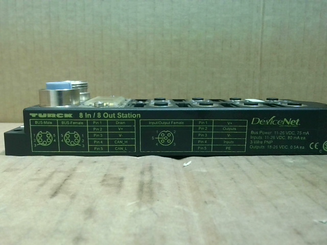 Turck FDNL-CSG88-T Bus Stop 8 Port I/O Module DeviceNet - Used | eBay