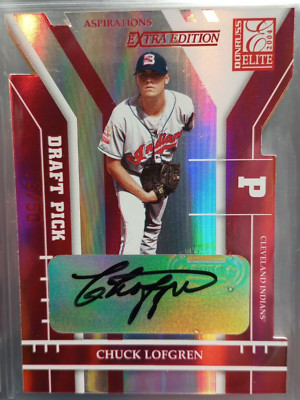 2004 Donruss Elite Extra Edition Chuck Lofgren Aspirations auto diecut ...