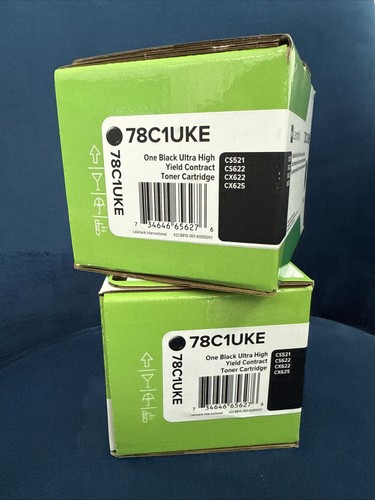 Lexmark 78C1UKE ULTRA HIGH YIELD Black Toner NEW Sealed CS521 CS622 ...