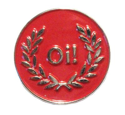 Oi! Red Silver & Laurel MODS Scooter MOD Metal Scooterist Enamel Badge ...