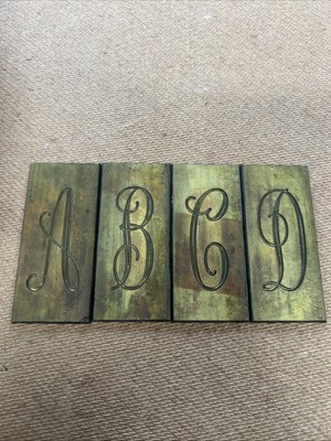 New Hermes UPRIGHT SCRIPT Brass Engraving Font 2-3/4” | eBay