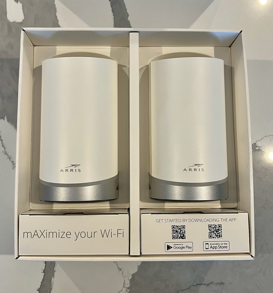 ARRIS SURFboard mAX W121 Tri-Band Mesh WiFi 6 System AX6600 - 6.6 Gbps ...