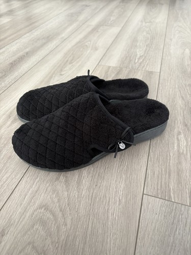 Vionic 671 Adilyn Women's 11 Black Faux Fur Slip-On Slippers | eBay