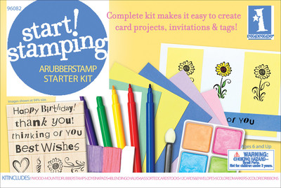 INKADINKADO Start Stamping Kit 96082 7 stamp 2 ink 4 chalk | eBay