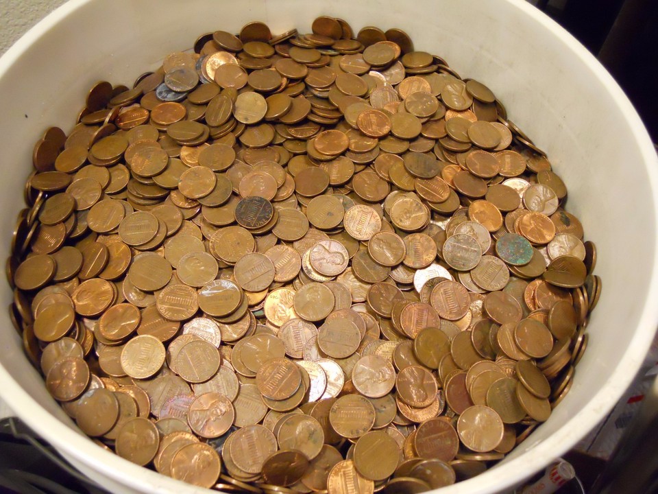 $500 Face Value 340 LBS! US Copper Pennies Machine Sorted 1959-1982 ...
