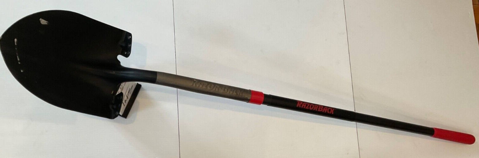 RAZORBACK - Fiber Glass Blk Handle Shovel - 61.5" total - used once 🐝 ...
