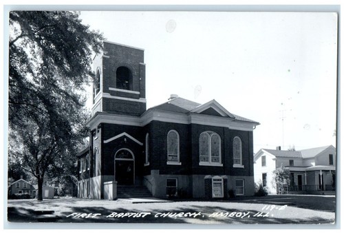 c1910's First Baptist Church Amboy Illinois IL RPPC Photo Antique ...