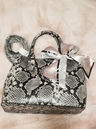Aldo Faux Snake Skin Handbag With Pink Accents | eBay