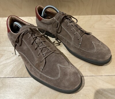 Fossil Men Lace Up Wingtip Brown Leather Suede Shoes FFM4029264 Size 9 ...