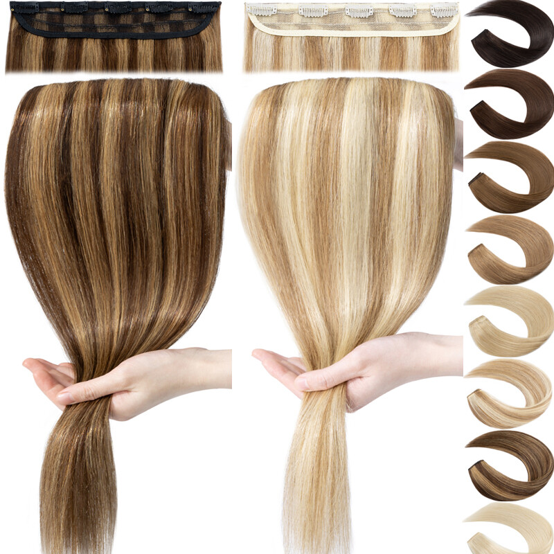 CLEARANCE Clip In Human Hair Extensions One Piece Thick Weft Balayage ...