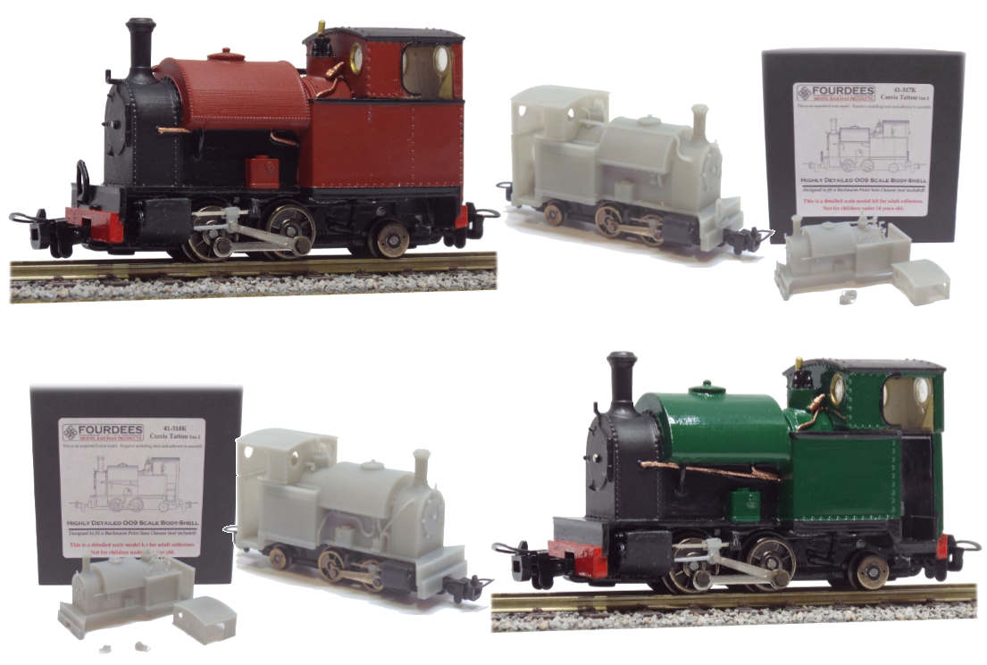 Fourdees Limited Corris Tattoo Locomotive 009 / OO9 Kit for Bachmann ...