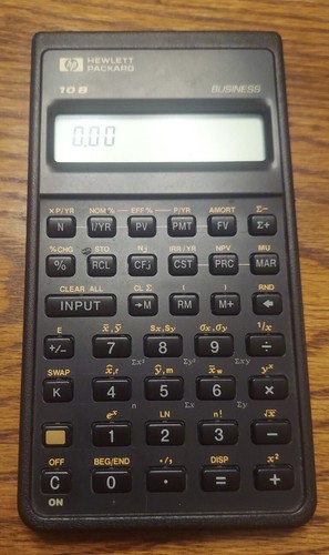 Vintage HP Hewlett Packard 10B Business Financial Calculator ...