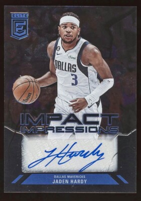2023-24 Panini Elite Jaden Hardy Auto Impact Impressions Autograph #II ...