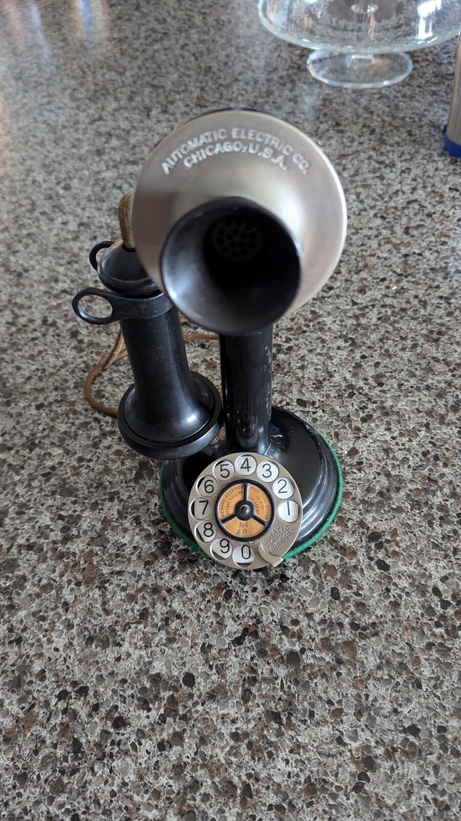 Antique 1914 Automatic Electric Co. 3C Dial Candlestick Telephone ...