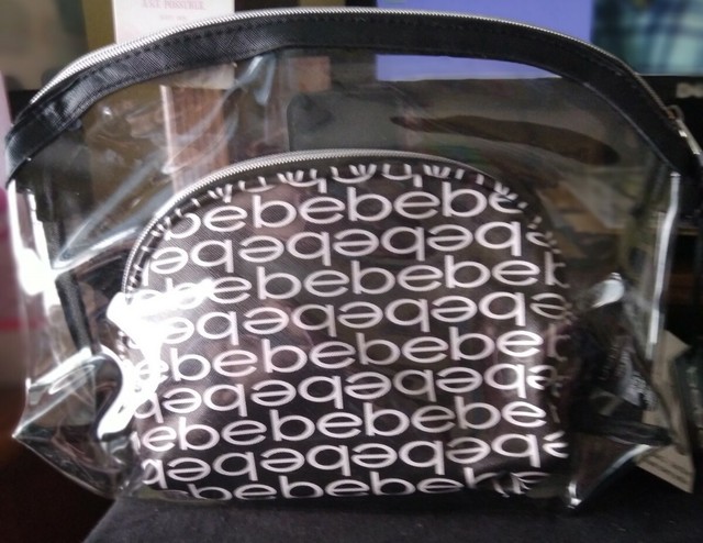 * *3PC TRIO SET OF( bebe Logo) Cosmetic MAKEUP Bag And Travel Bottles ...