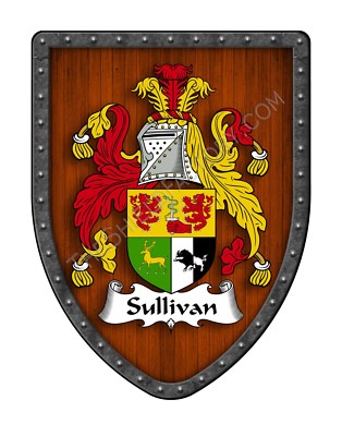 Sullivan Family Crest Custom Coat of Arms , Hanging Wall Shield SH503P ...
