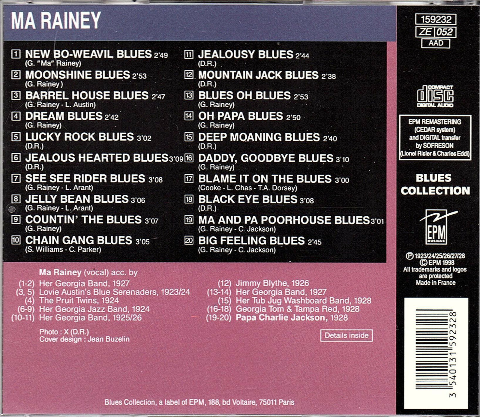 MA RAINEY CD EPM / BLUES COLLECTION ' THE MOTHER OF THE BLUES ' [FR] | eBay