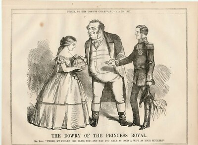 1857 Punch Cartoon £40,000 Dowry of Princess Royal | eBay UK