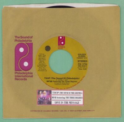 MFSB Featuring The Three Degrees - TSOP PI 3756 Vinyl 45 rpm Record | eBay