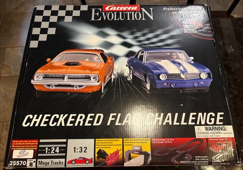 1/32 Slot Car Track Carrera EVOLUTION Checked Flag Challenge #25570 ...
