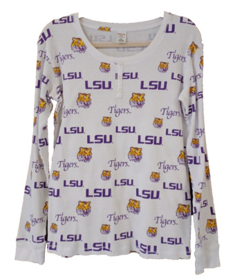 💛💜 WOMEN'S THERMAL LSU TIGERS SHIRT SIZE LARGE 💜💛 | eBay