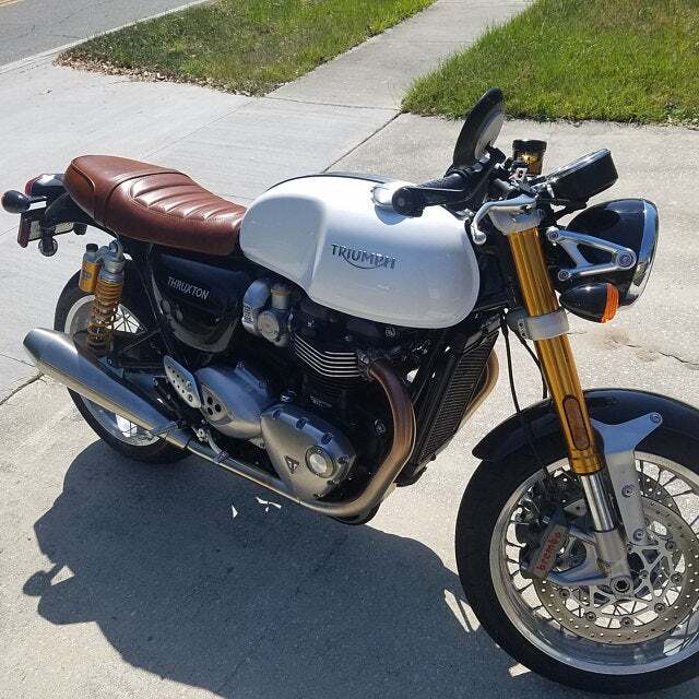 TRIUMPH Thruxton (R) SEAT(Real Leather) for THRUXTON 1200 RS (2017 to ...