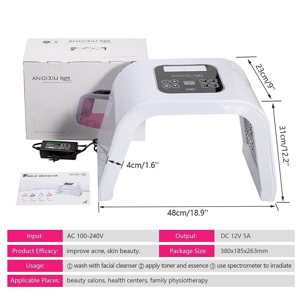 7Colors PDT LED Photon Light Therapy Skin Rejuvenation Facial Anti ...